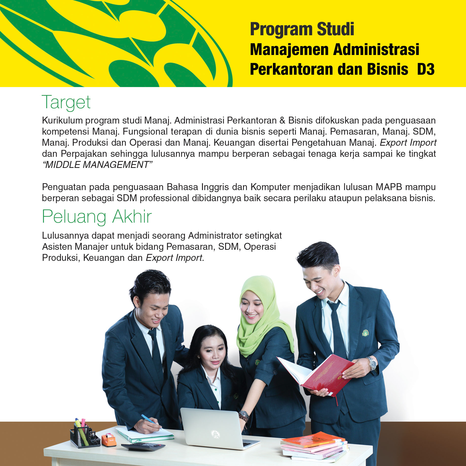 Manajemen Administrasi (Diploma Tiga) – Universitas Bina Insani