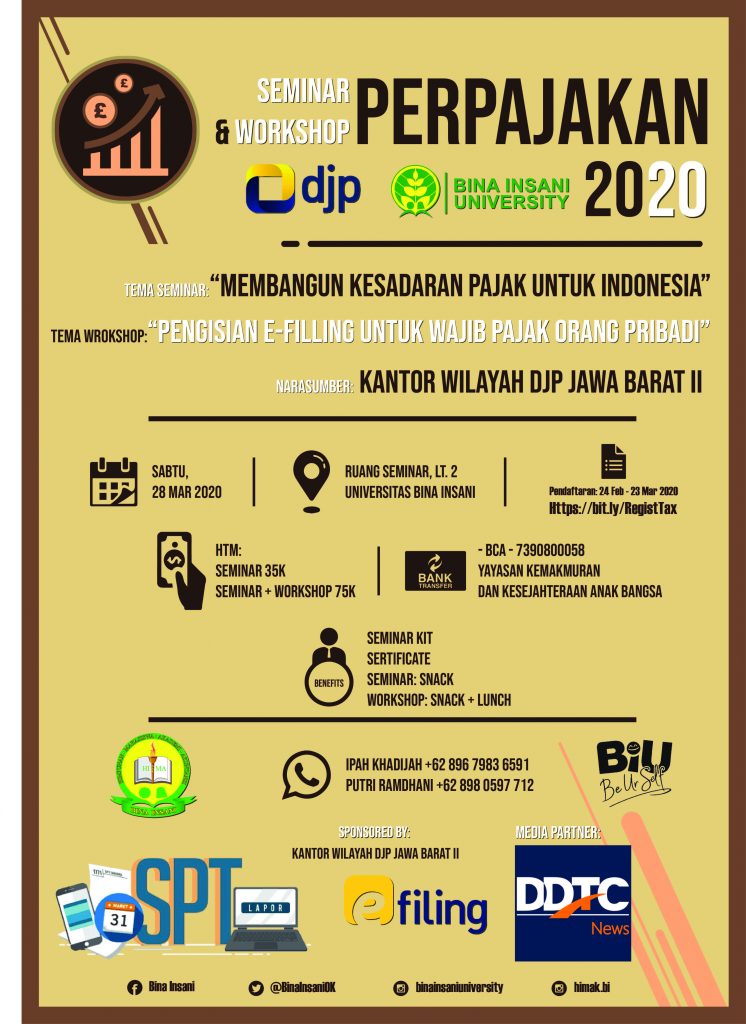 Seminar & Workshop Perpajakan 2020 – Universitas Bina Insani