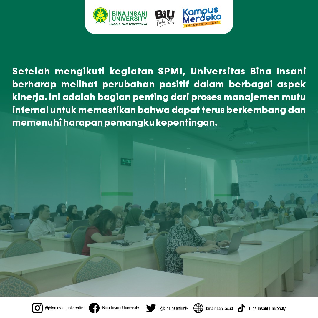 Pelatihan SPMI – Universitas Bina Insani