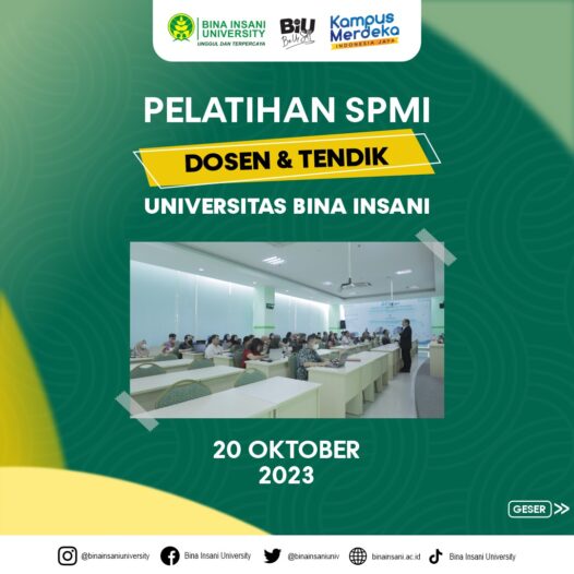 Pelatihan SPMI – Universitas Bina Insani