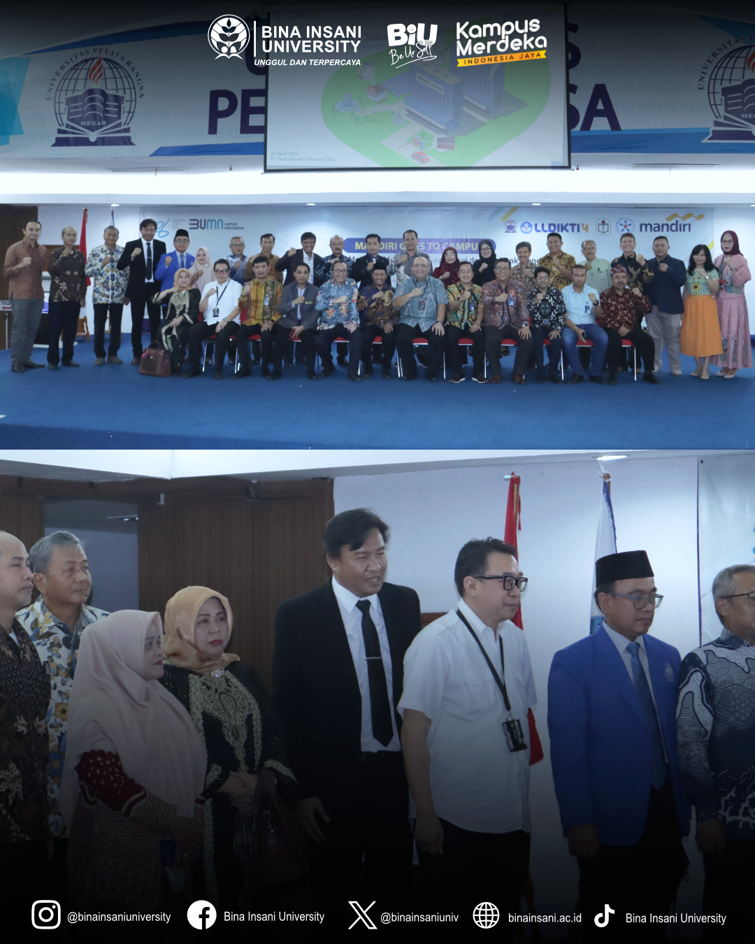Penandatangan MoU dan Moa dengan Bank Mandiri – Universitas Bina Insani
