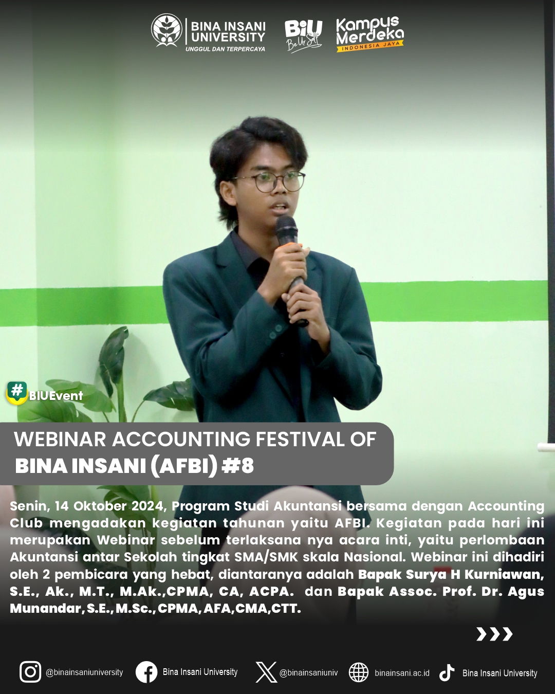 Webinar & Kompetisi Akuntansi Antar Sekolah Tingkat Nasional – Universitas Bina Insani