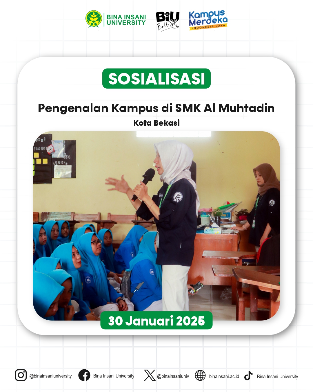 Universitas Bina Insani Kenalkan Kampus ke Siswa SMK Al-Muhtadin ...