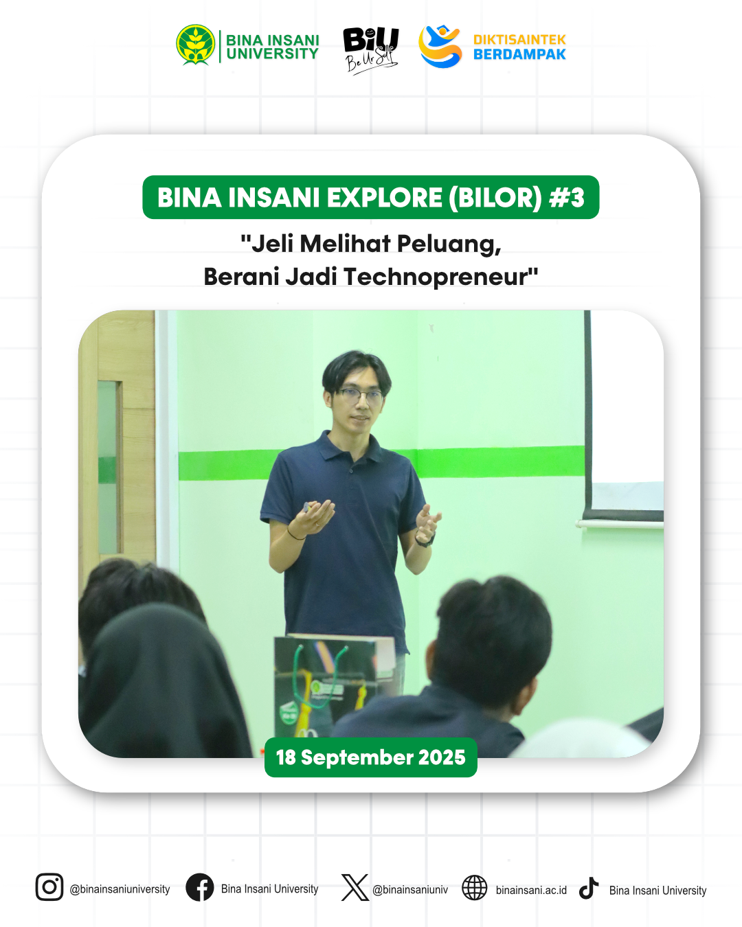 Fakultas Informatika dan Desain Gelar BILOR #3 di Universitas Bina ...