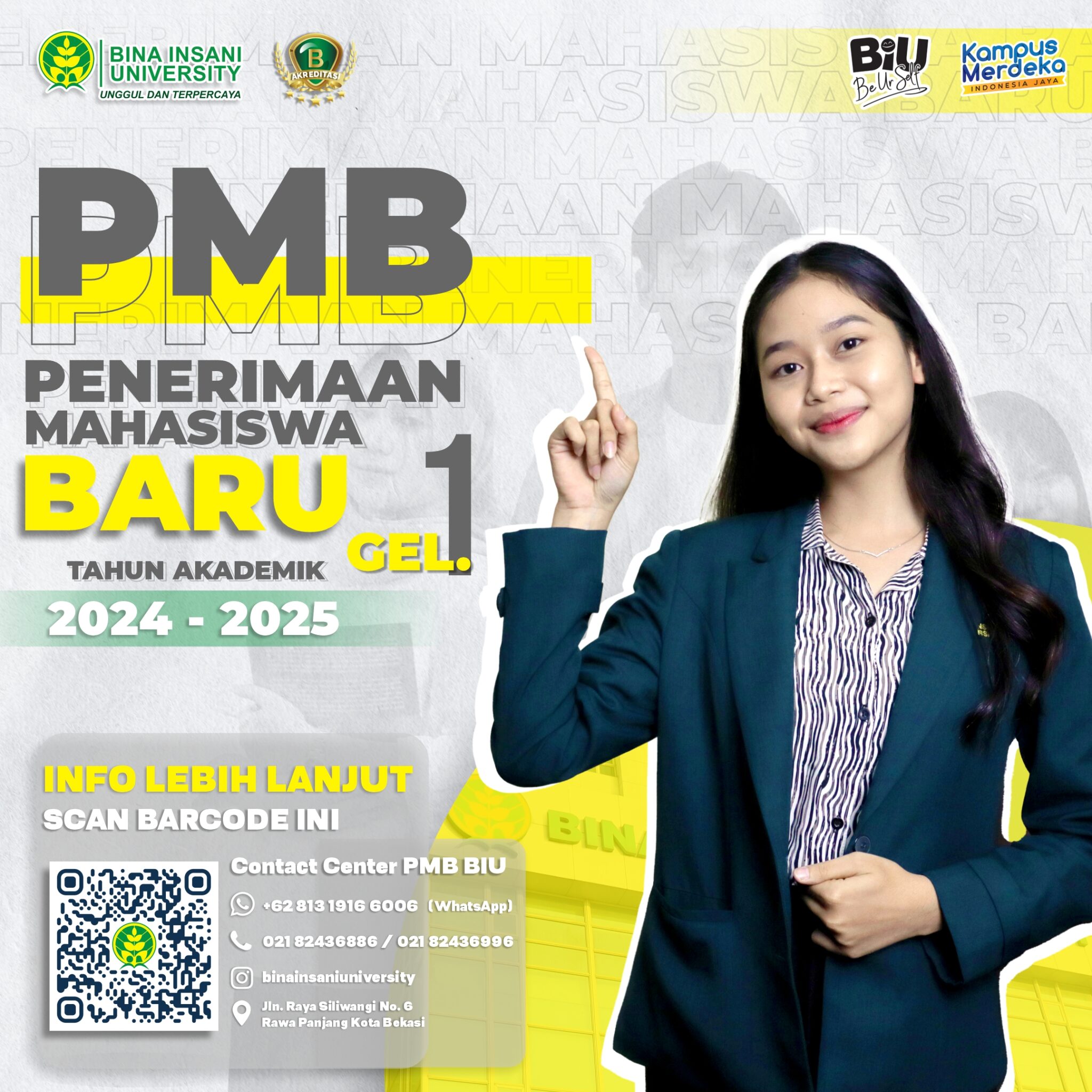 Breaking News 📢 PMB Gel-1 Telah Dibuka! – Universitas Bina Insani pmb