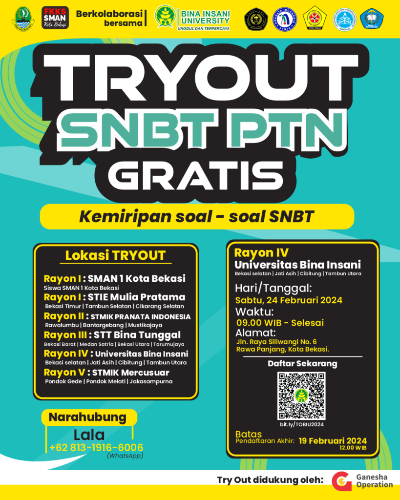 Segera Ikuti!! TOBK SNBT PTN 2024 di Universitas Bina Insani!📝 ...