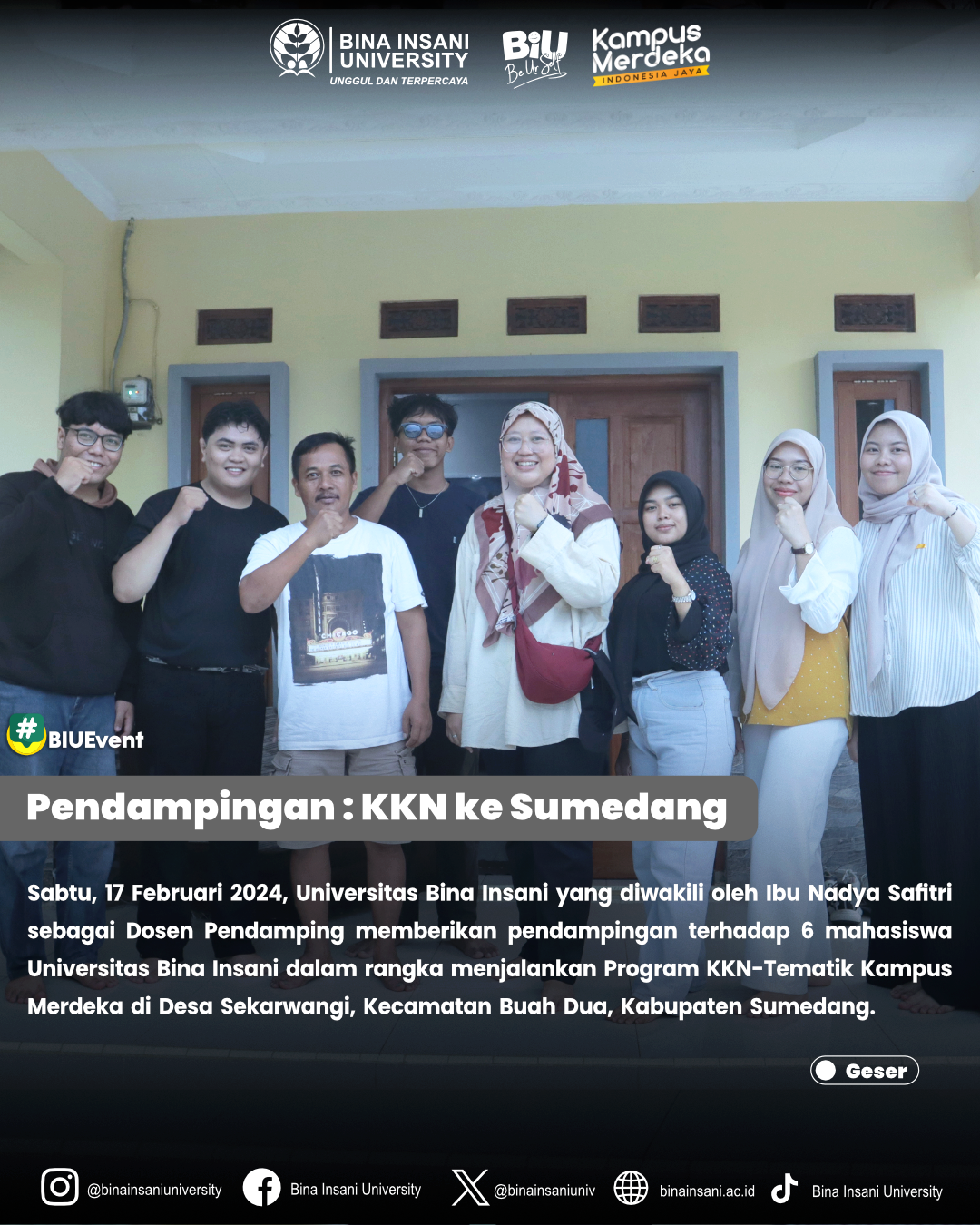 Pendampingan Program KKN Tematik – Universitas Bina Insani