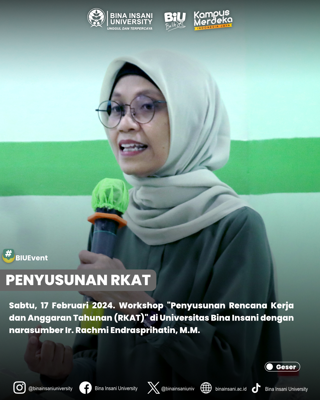 Workshop ke-2 Penyusunan RKAT di Universitas Bina Insani – Universitas ...