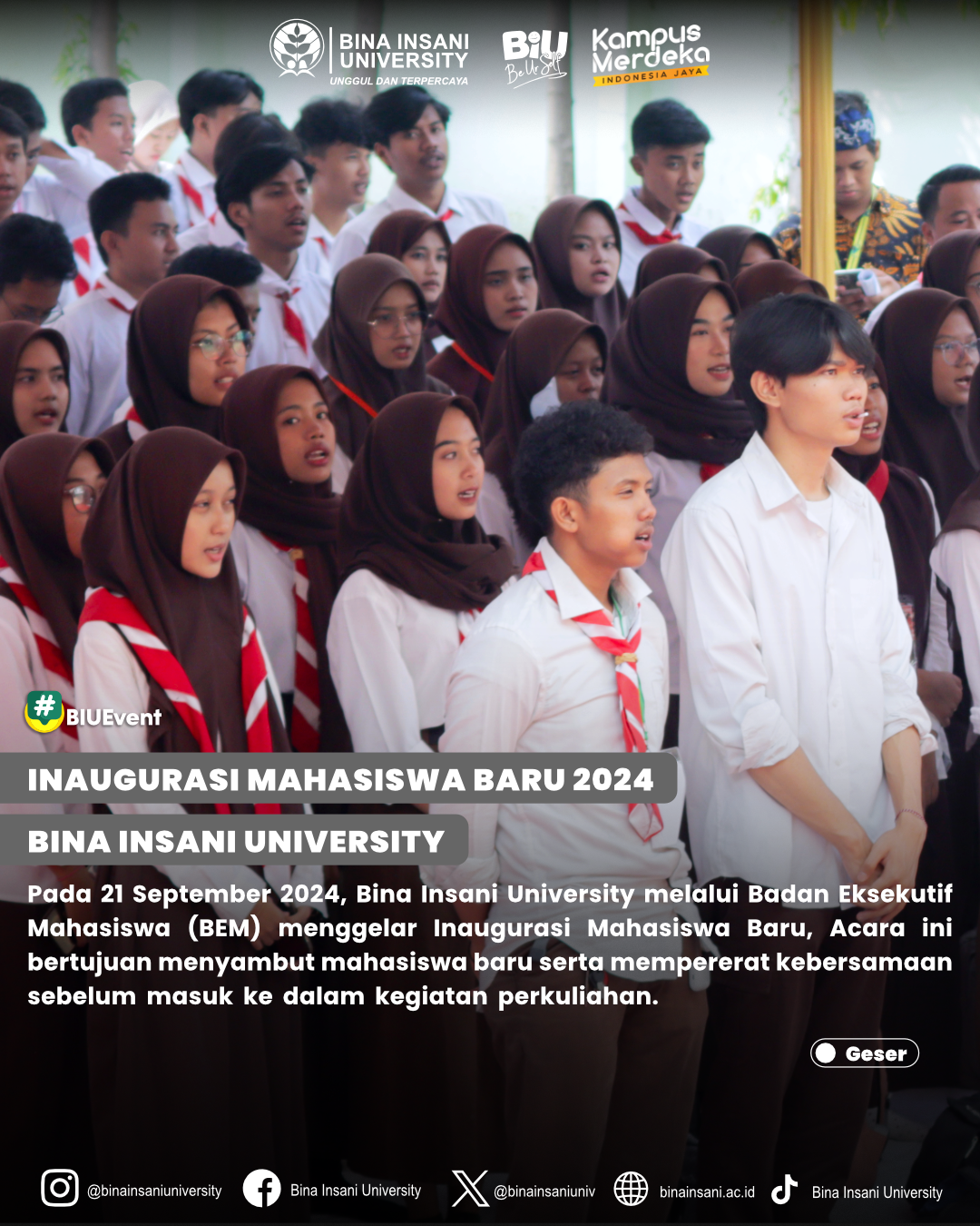Inaugurasi BIU 2024 sukses digelar – Universitas Bina Insani
